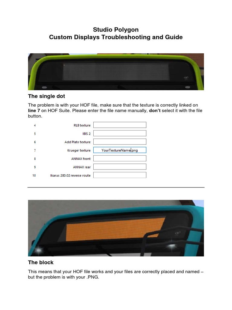 Studio Polygon Custom Displays Troubleshooting and Guide: The Single ...