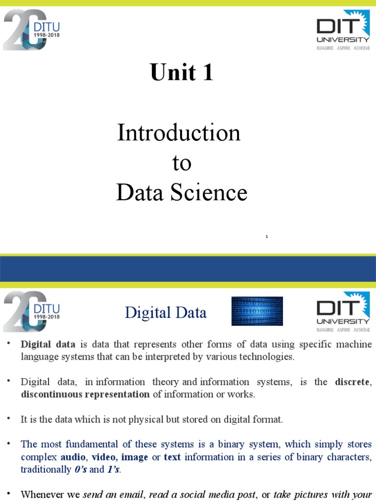 Introduction to Digital Data, Structured Data, Unstructured Data, and ...