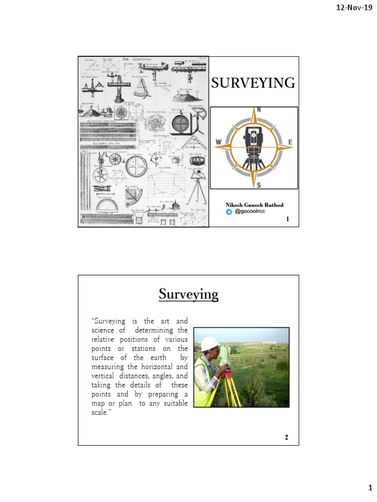 1 Basics of Survey PDF | PDF | Surveying | Topography
