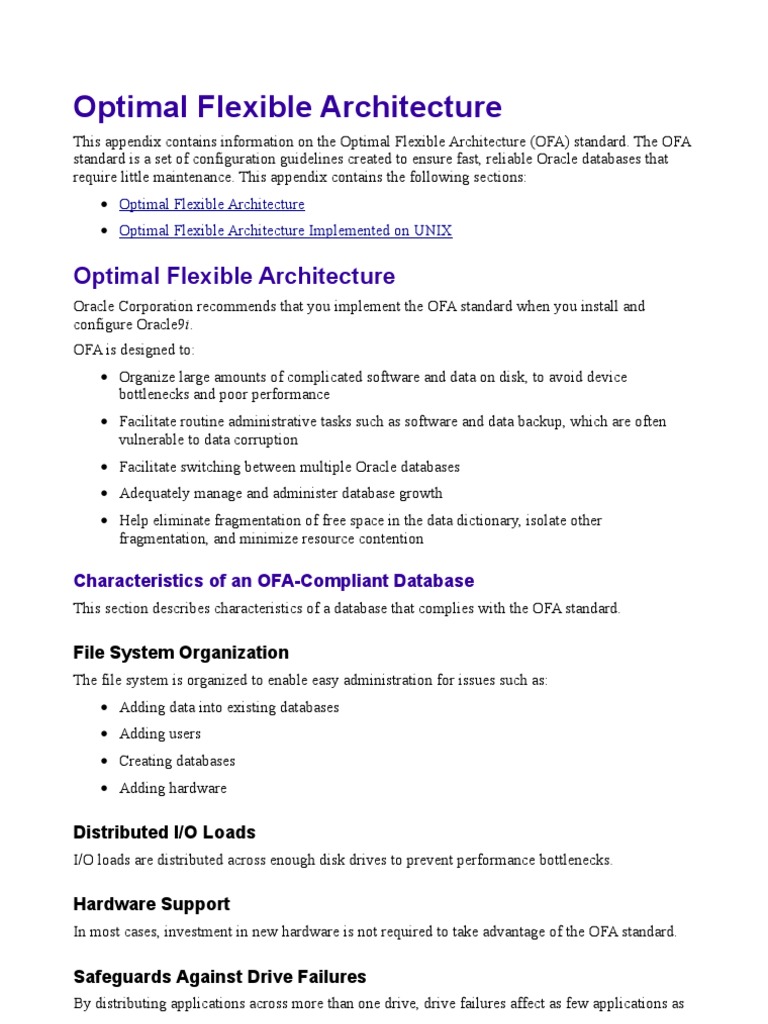 Estandar OFA | PDF | Oracle Database | Databases