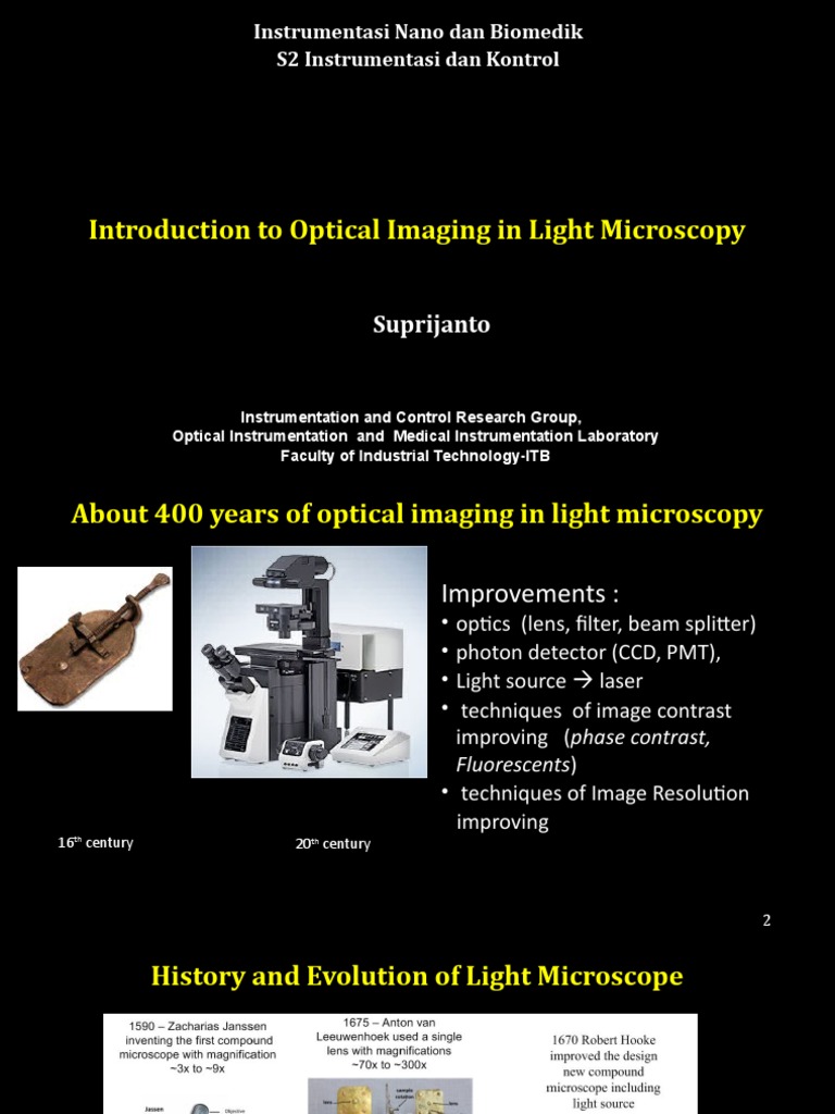 Introduction To Optical Imaging in Light Microscopy: Instrumentasi Nano ...