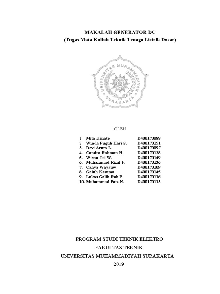 Makalah Generator DC | PDF