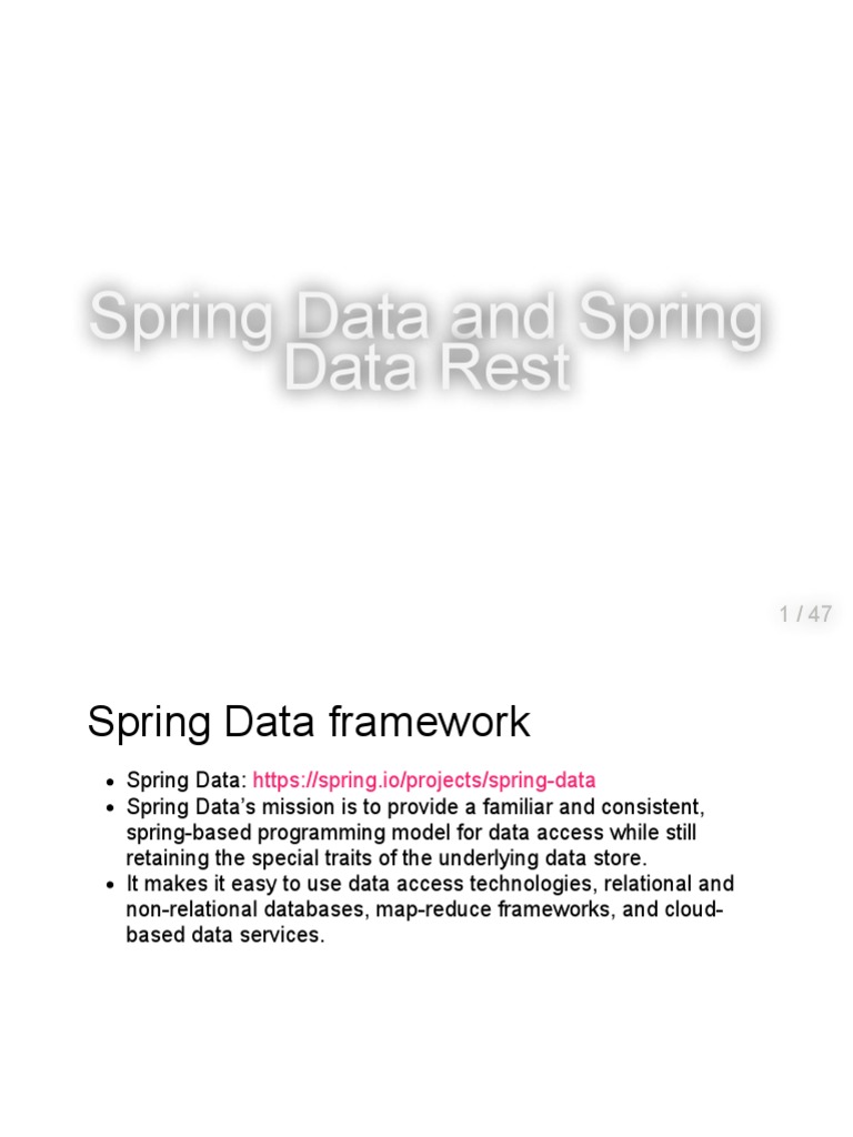 Lecture 2 - Spring Data and Spring Data Rest | PDF | Postgre Sql ...