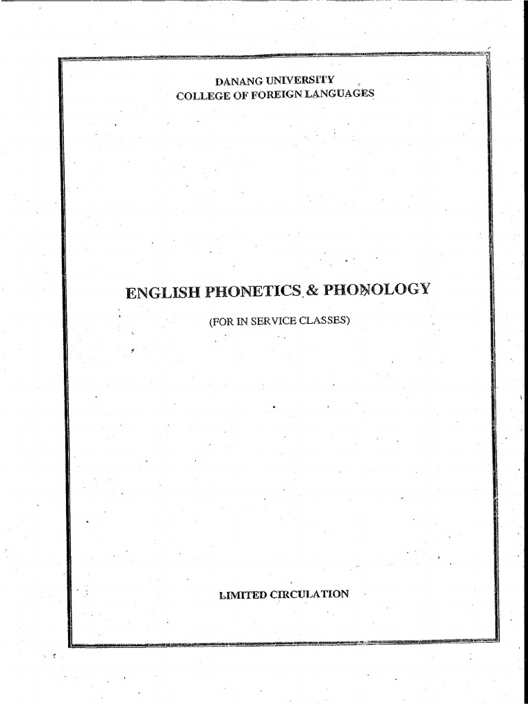 English Phonetics and Phonology PDF | PDF