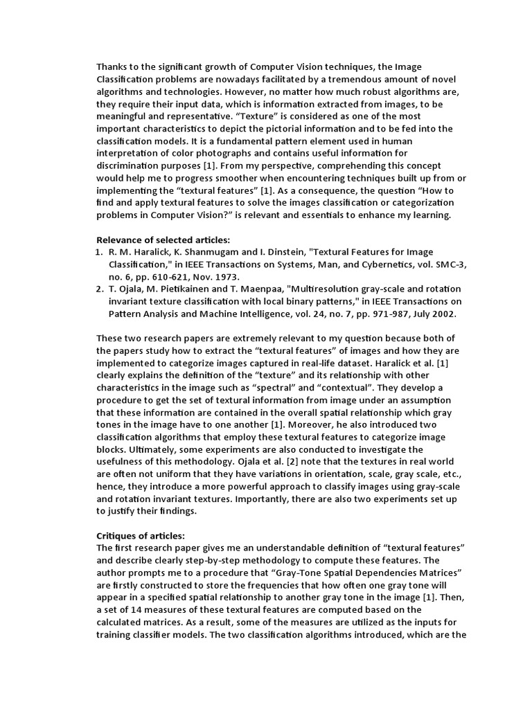 Relevance of Selected Articles | PDF | Statistical Classification | Computer Vision