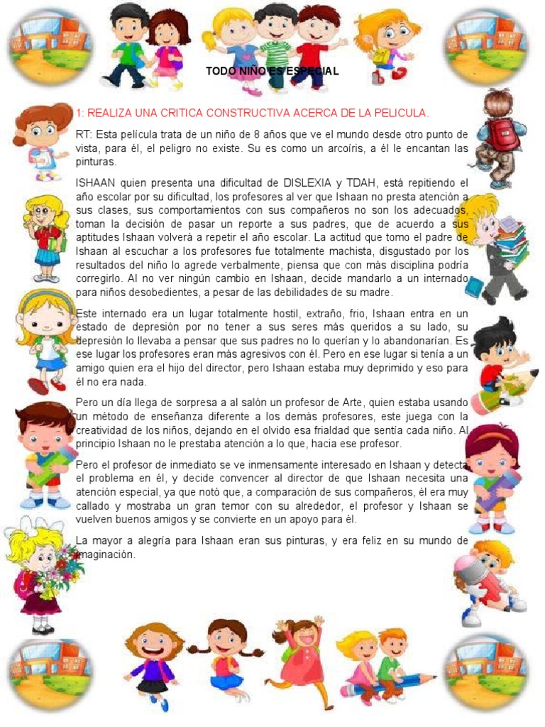 Cada Niño Es Especial EN ESTE COLE GENIAL, CADA UNO ES ESPECIAL