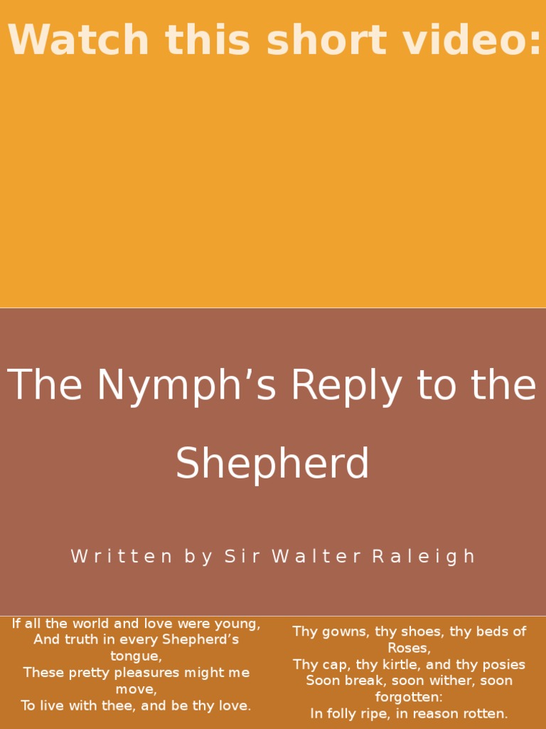 The Nymph's Reply To The Shepherd | PDF