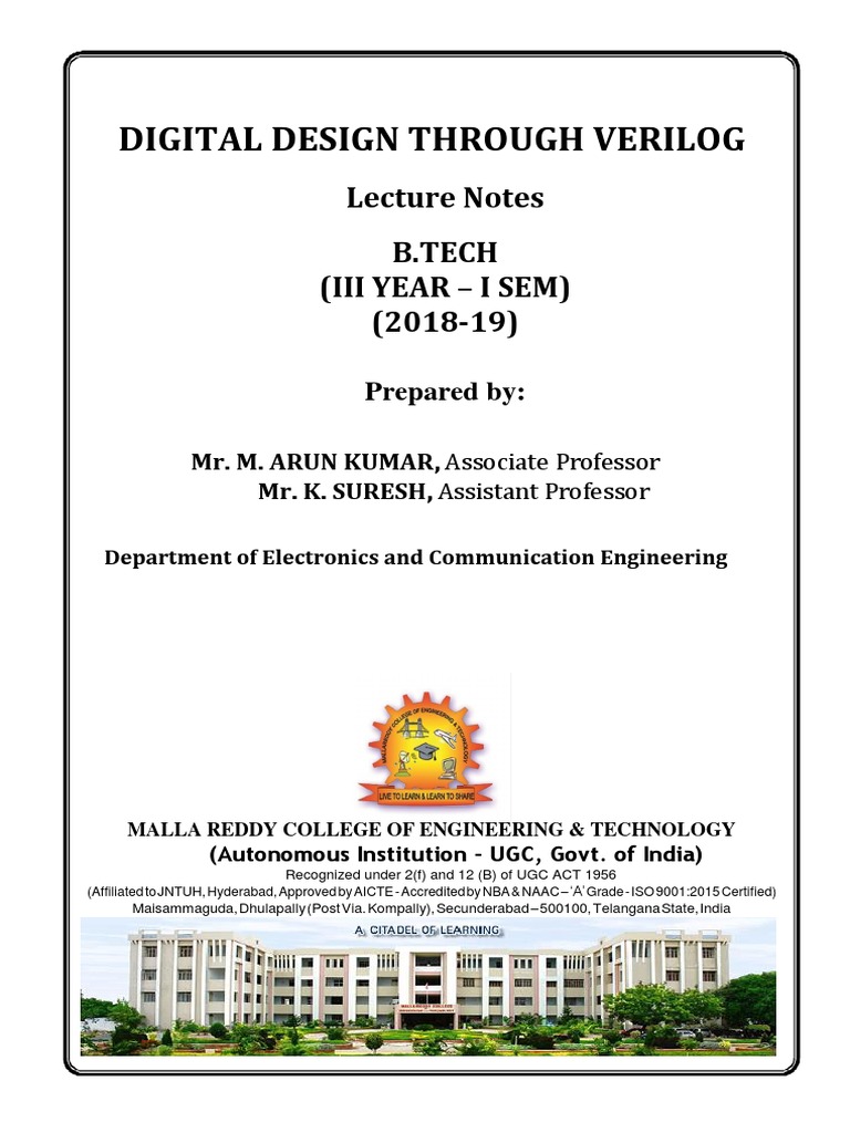 Digital Design Through Verilog-18 PDF | PDF | Logic Gate | Control Flow
