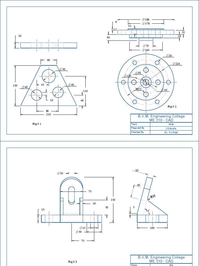 Engineering drawing with dimensions and annotations showing various ...