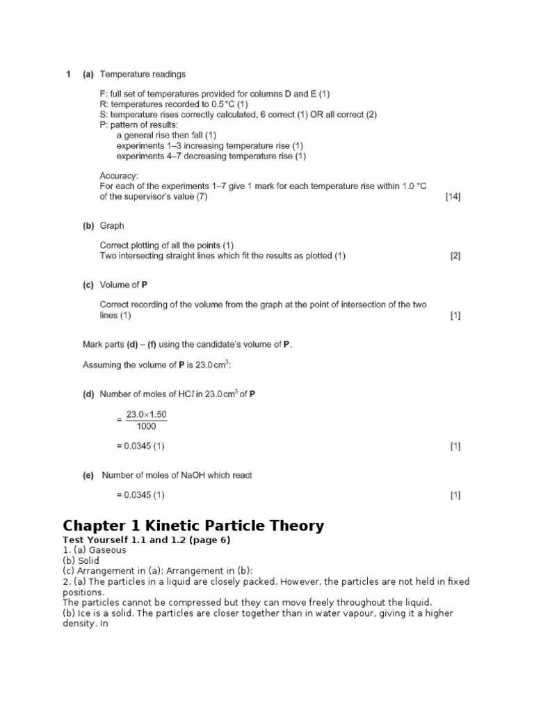 Kinetic Particle Theory Overview | PDF | Science & Mathematics