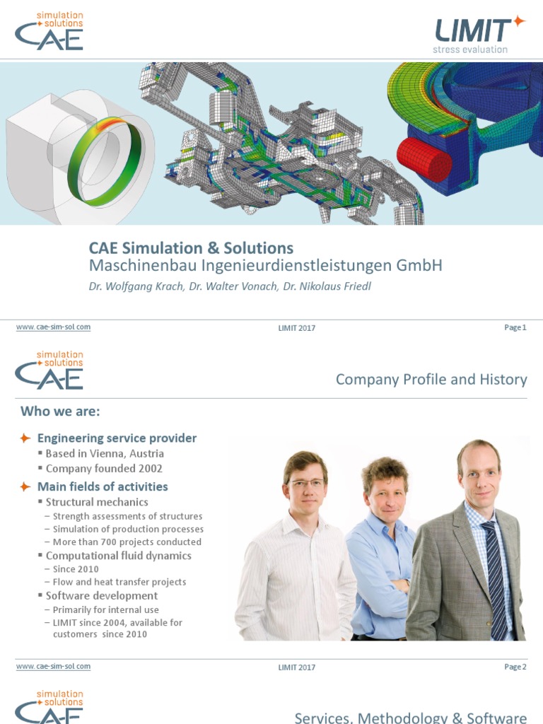CAE Simulation Solutions Company Profile | PDF | Stress (Mechanics ...