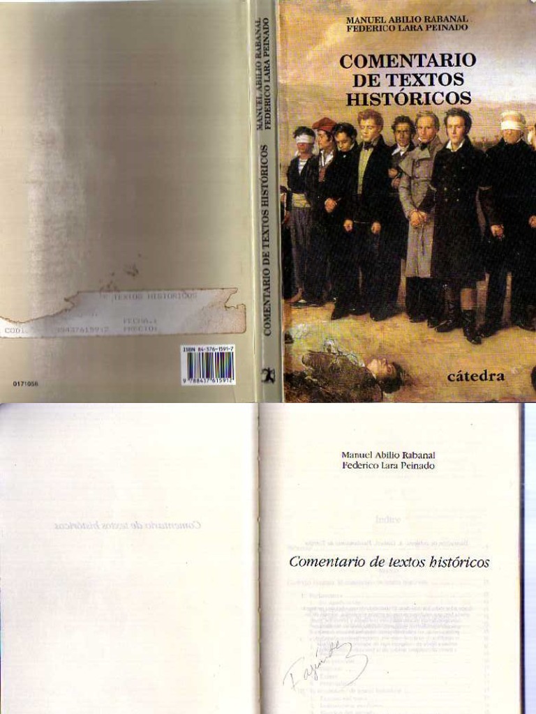 Comentarios de Textos Historicos Manuel Abilio Rabanal y Federico Lara Peinado PDF | PDF