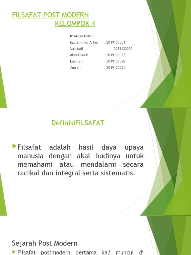 Filsafat Modern Dan Postmodern | PDF | Ilmu Sosial | Filsafat
