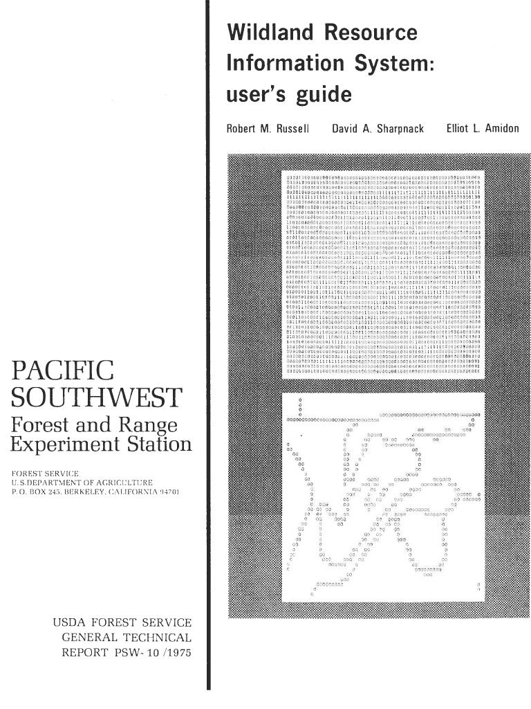 Wildland Resource Information System: User's Guide | PDF | Map | Image ...