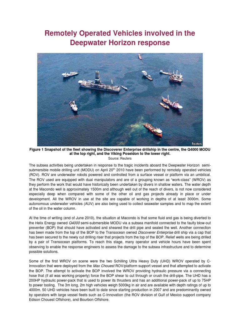 583-Deepwater Horizon ROV AUV PN | PDF | Subsea (Technology ...