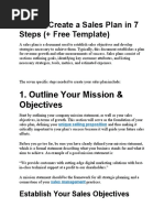 Template Sales Plan | PDF | Sales | Strategic Management