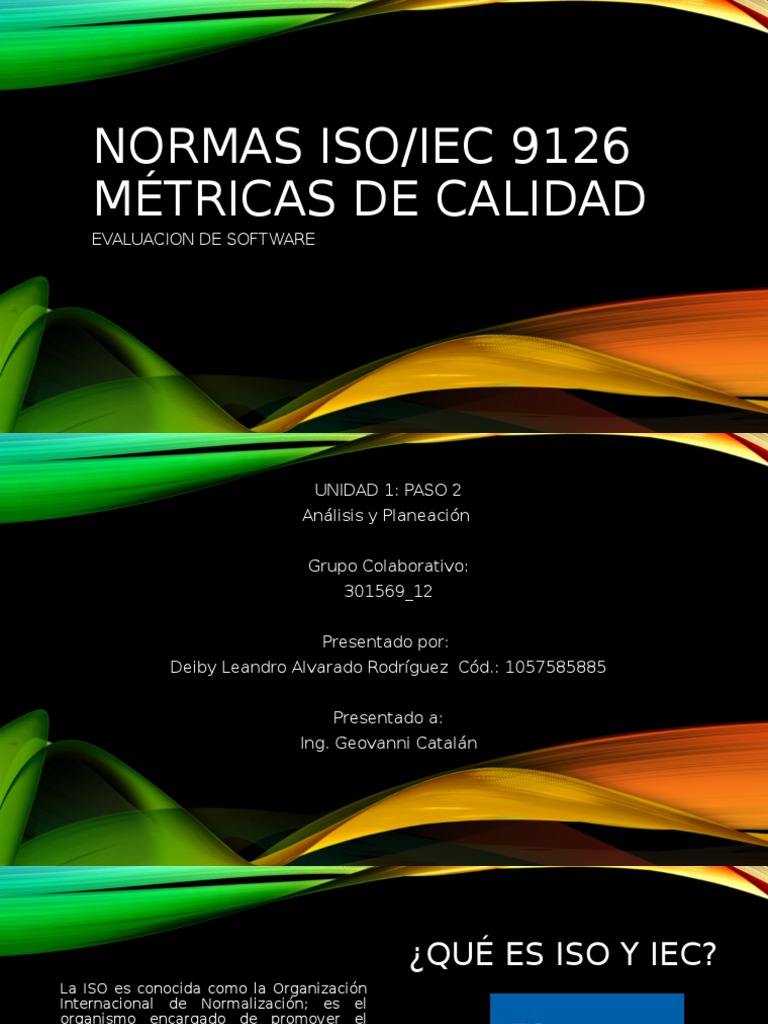 Presentacion Iso-Iec 9126 | PDF | Organización internacional para la ...