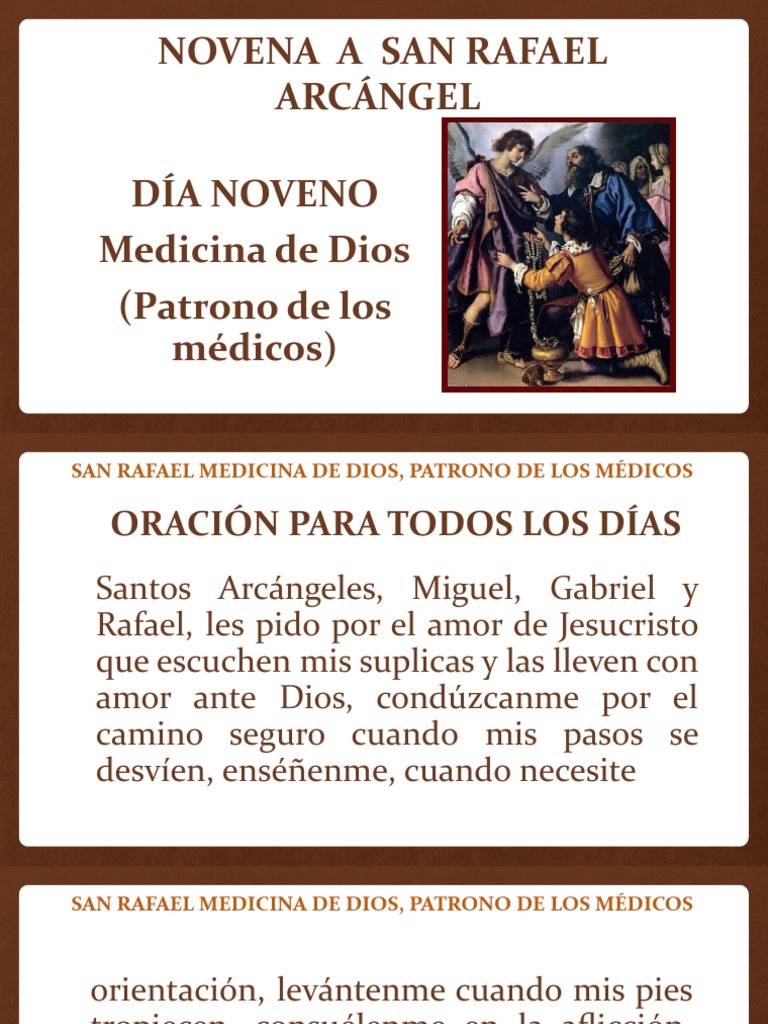 Novena A San Rafael Arcángel | PDF | Miguel (Arcángel) | Oración