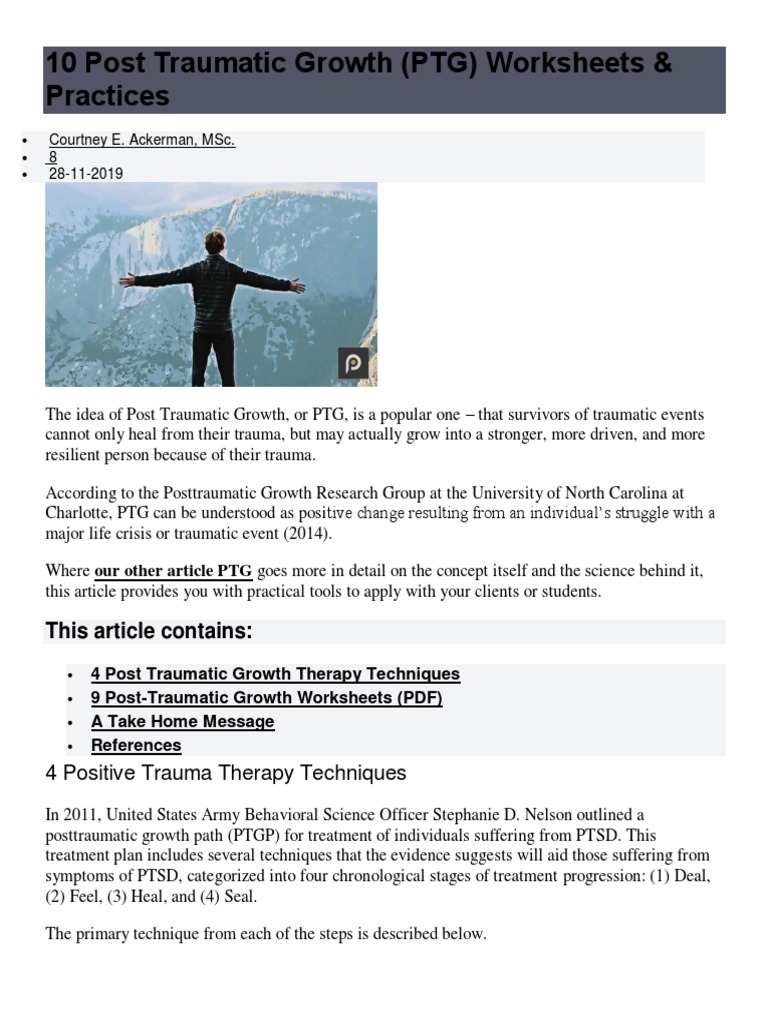 10 Post Traumatic Growth | PDF | Psychological Trauma | Posttraumatic ...