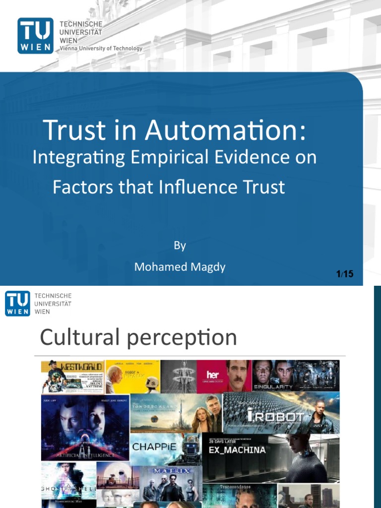 Trust in Automation: Integrating Empirical Evidence On Factors That ...