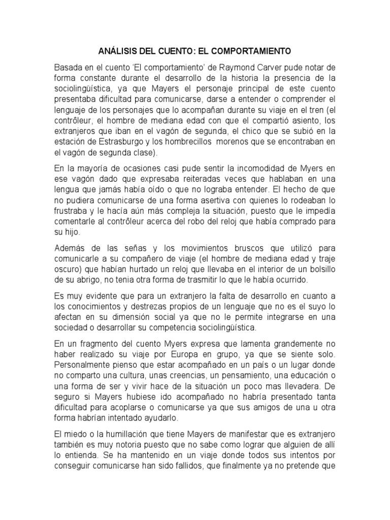 Incomprensión Lingüística en "El Comportamiento" | PDF | Comunicación ...