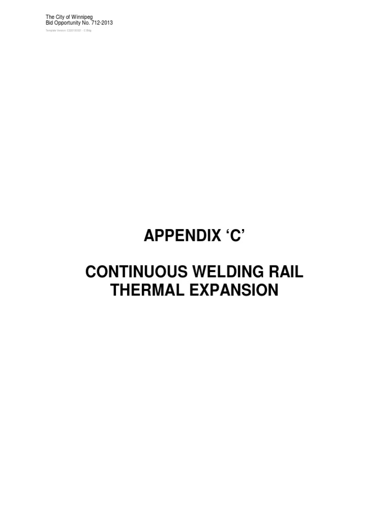 Appendix C' Continuous Welding Rail Thermal Expansion: The City of ...