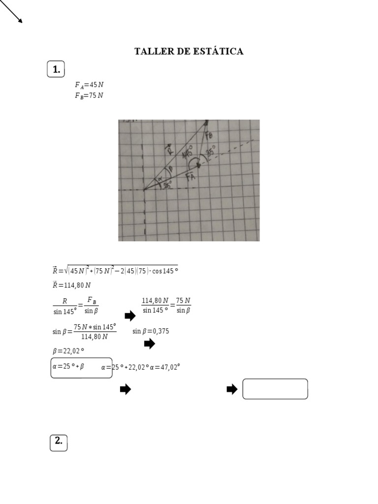 Taller de Estatica | PDF