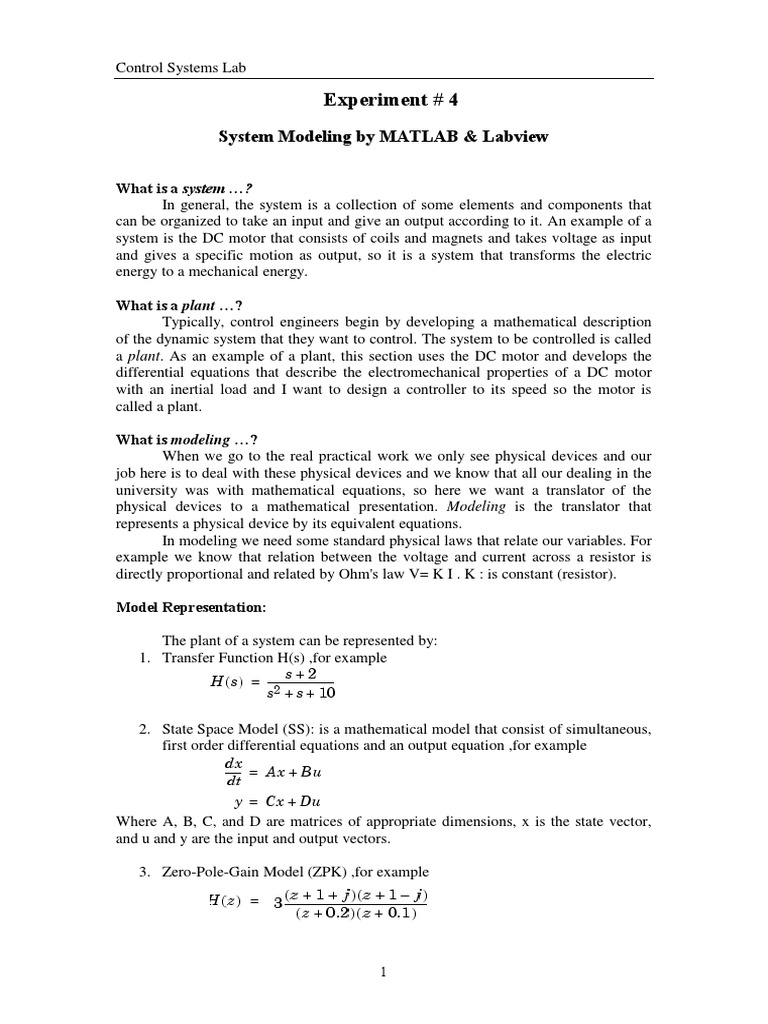 DC Motor Modeling Using MATLAB | PDF | Electromagnetic Induction ...