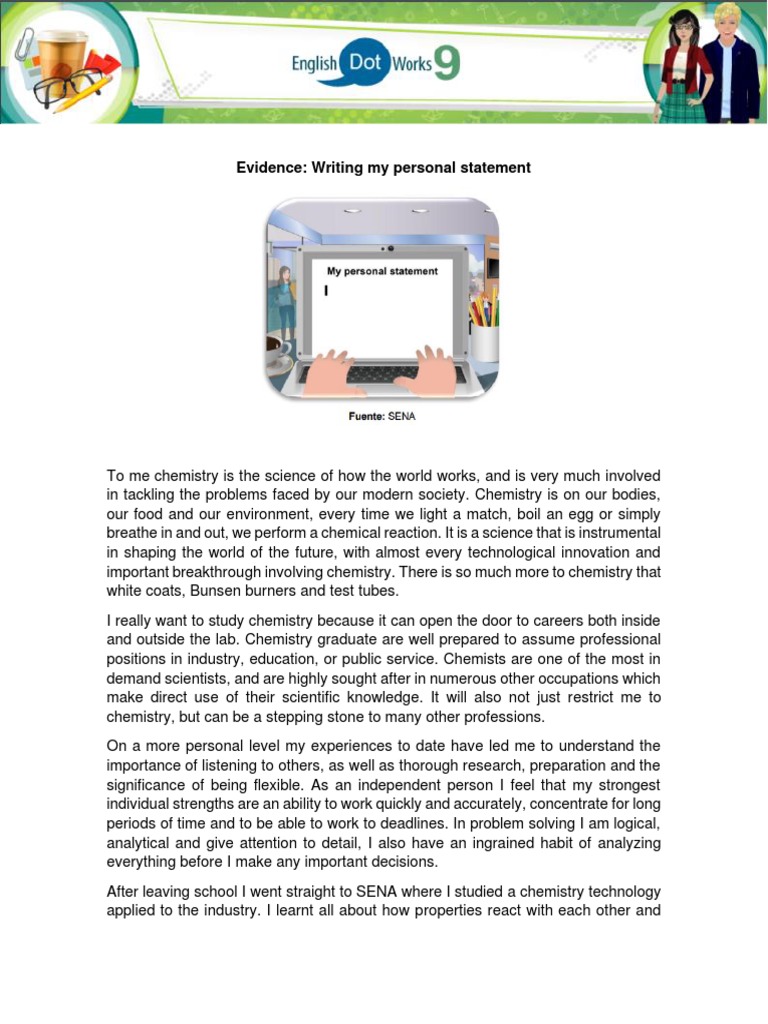 Evidence Writing My Personal Statement Elver Radas Hernandez | PDF ...