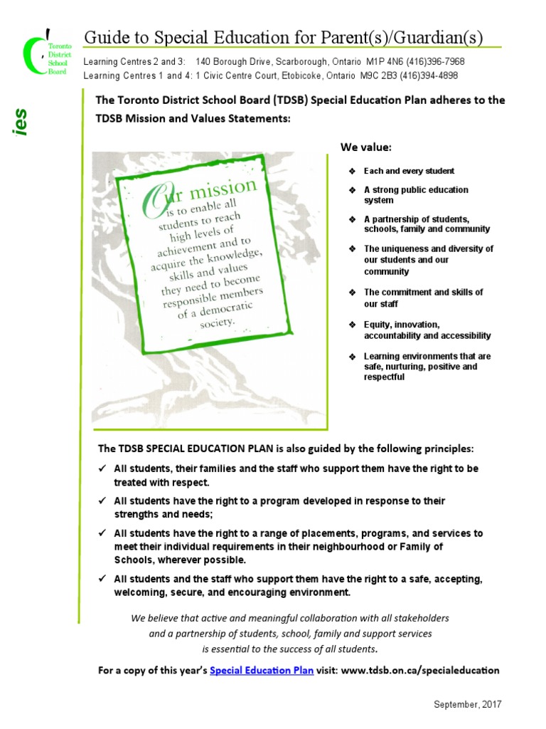 Special Education Parents Guide | PDF | Individualized Education ...