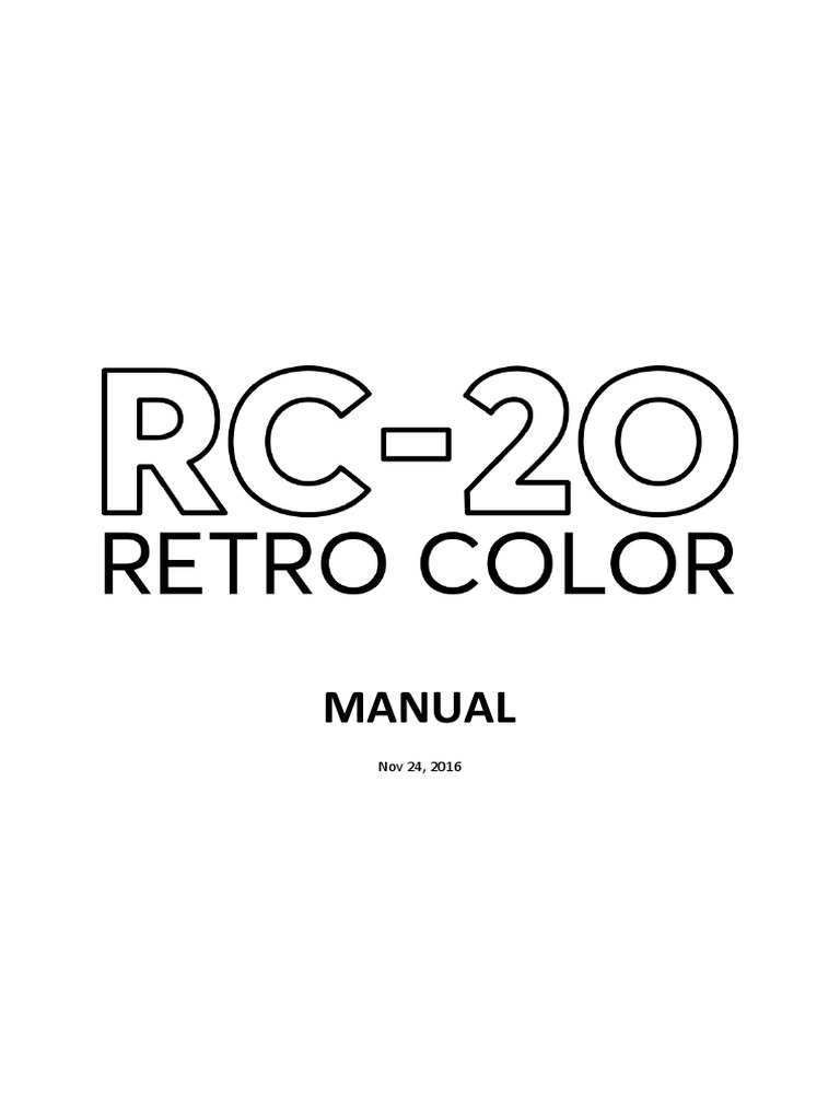 RC-20 Retro Color Manual PDF | PDF | Equalization (Audio) | Distortion