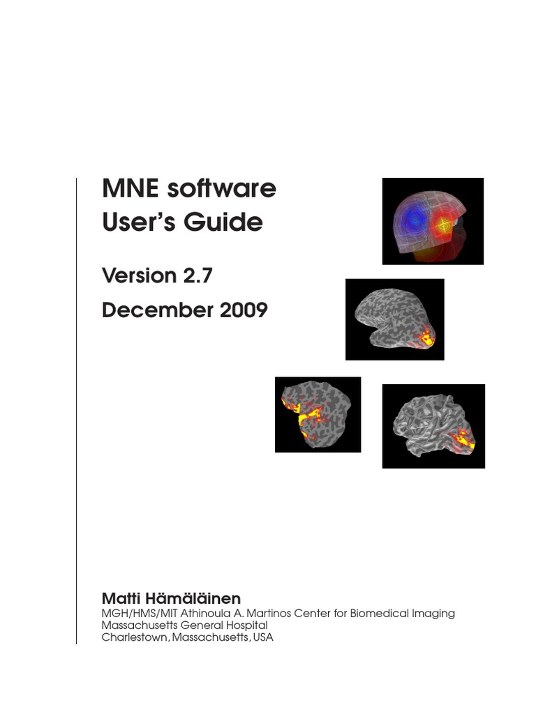 MNE Manual 2.7 | PDF | Magnetoencephalography | Menu (Computing)