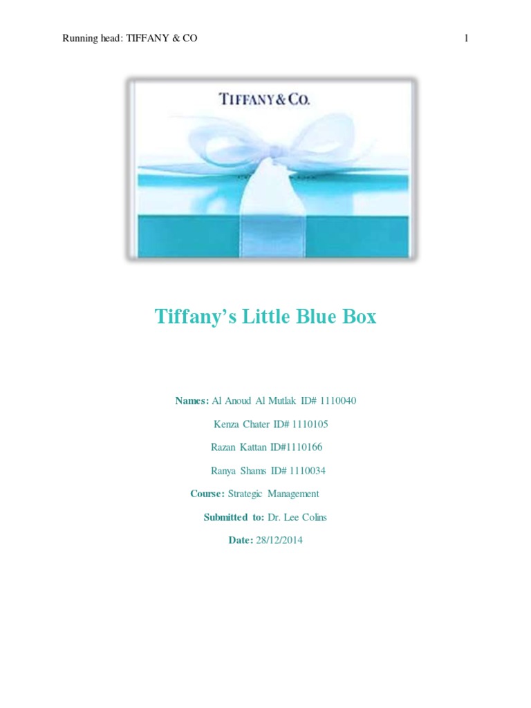 Tiffany's Little Blue Box | PDF | Bargaining | Retail