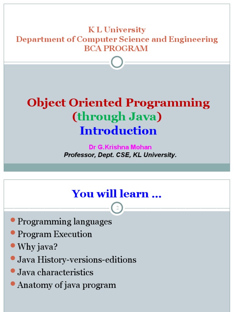 Object Oriented Programming : Through Java | PDF | Java Virtual Machine | Java (Programming ...