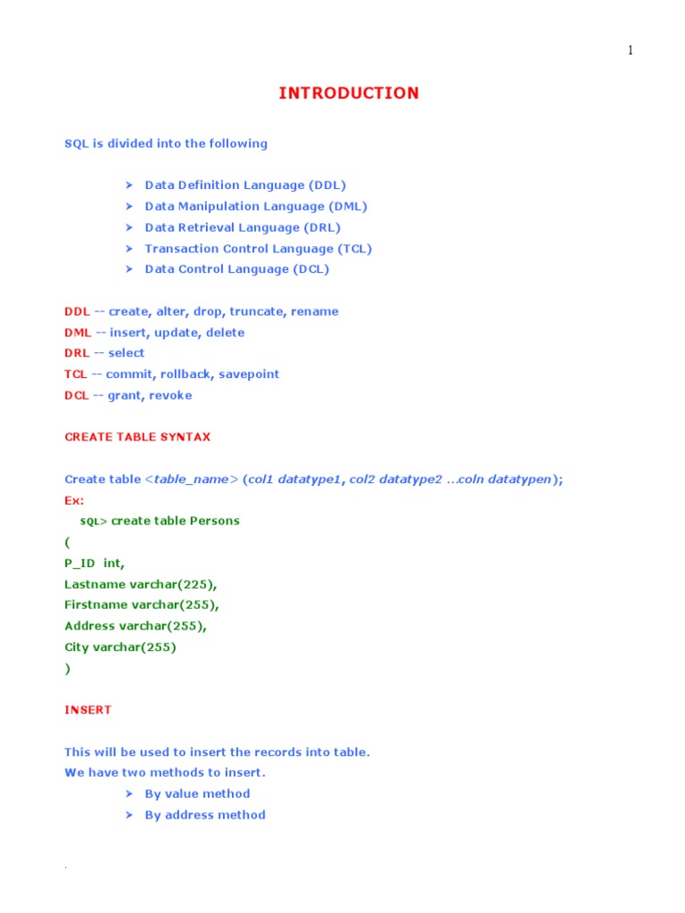 SQL (Wipro) | PDF | Database Transaction | Databases