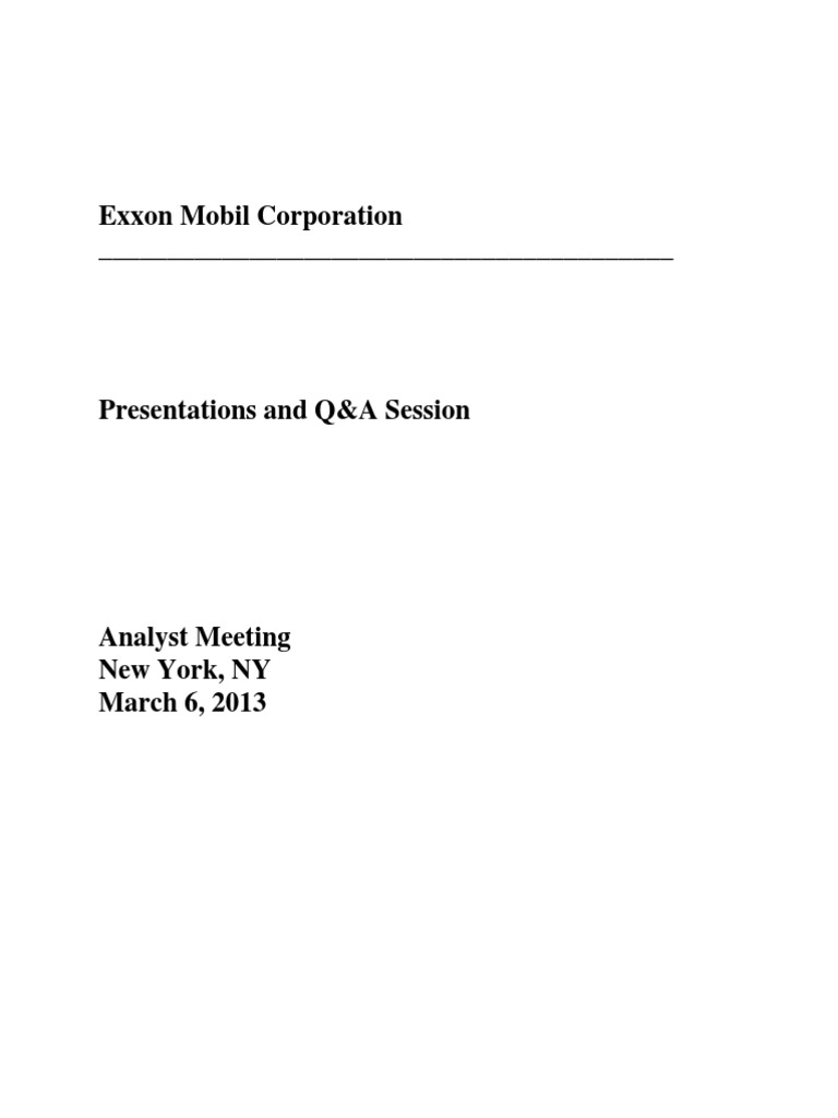 2013 Analyst Meeting Transcript | PDF | Liquefied Natural Gas | World ...