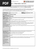 Peer Observation Form | PDF | Teachers | Learning