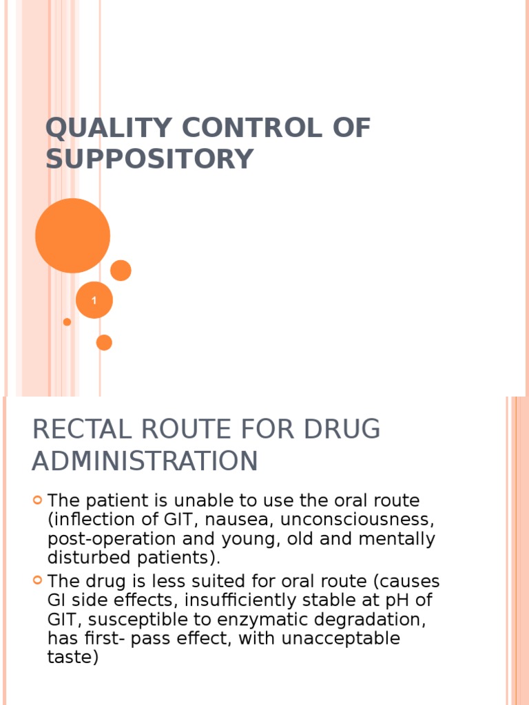 QC of Suppositories | Download Free PDF | Melting Point | Fat