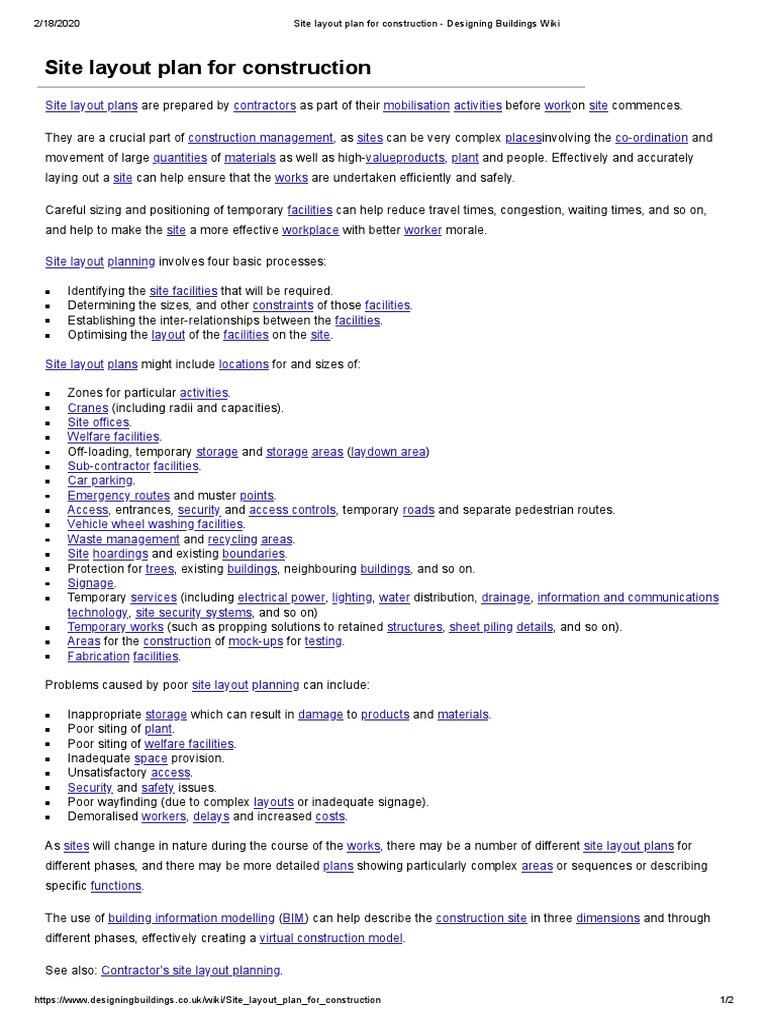 Site Layout Planning for Construction | PDF | Building Information ...