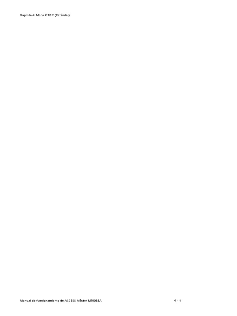4 OTDR Standard Mode MT9083A Opm e 2 0 ES PDF | PDF | Óptica | Informática