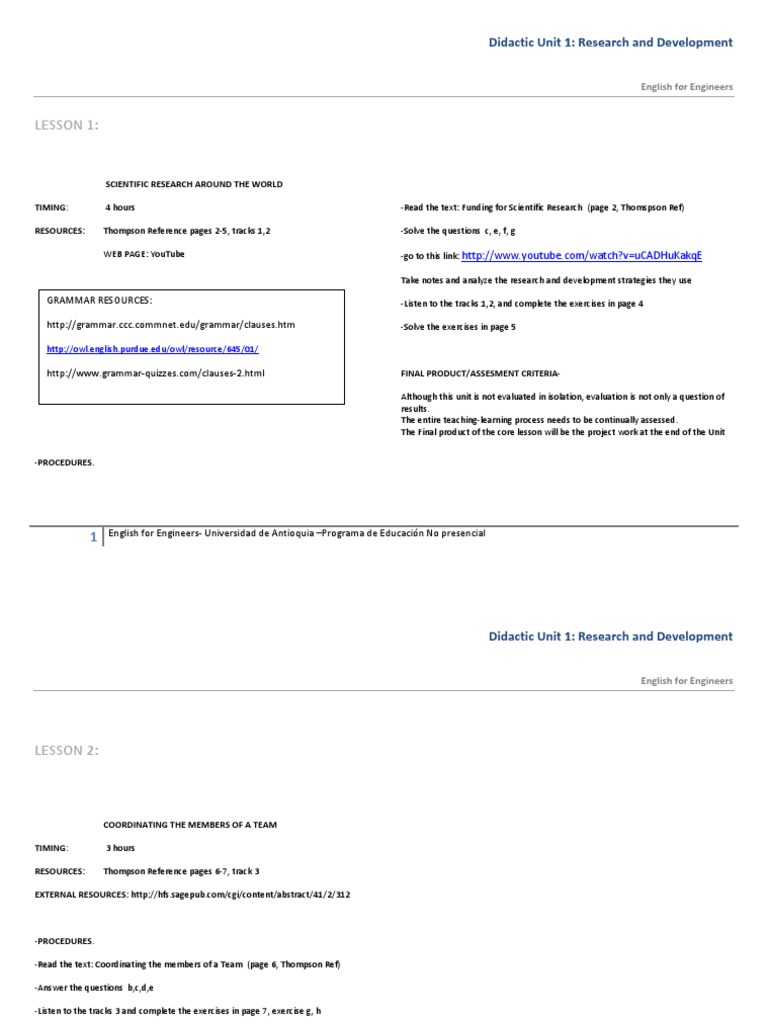 English for Engineering Students | PDF | Educational Assessment ...