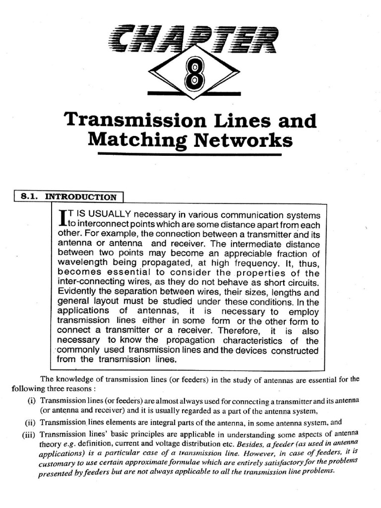 Transmission Lines by KD Parsad PDF | PDF