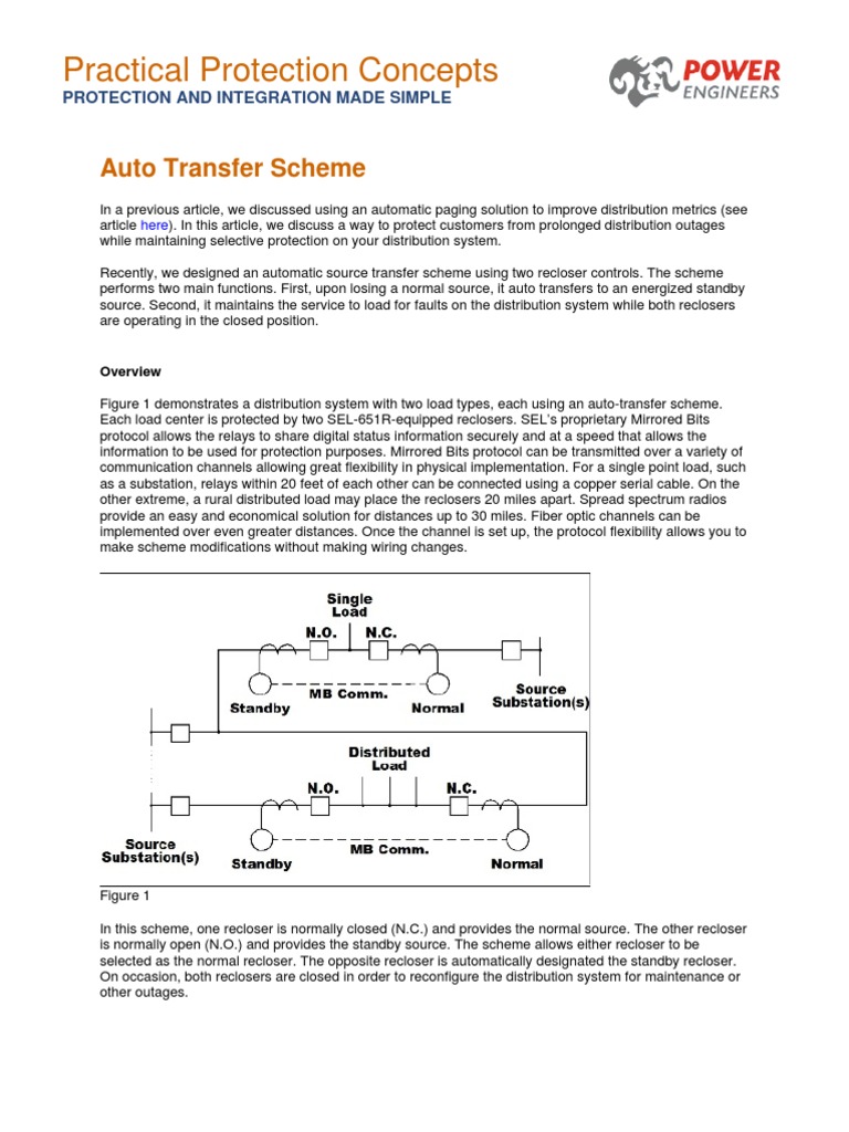 12 Auto Transfer Scheme | Electrical Engineering | Telecommunications