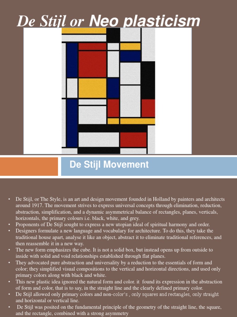 De Stijl Movement: A Comprehensive Overview of its Founding Principles ...