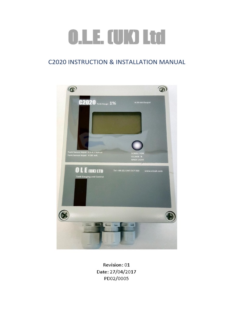 C2020 Installation & Operation Guide Rev.01 | PDF | Switch | Power Supply