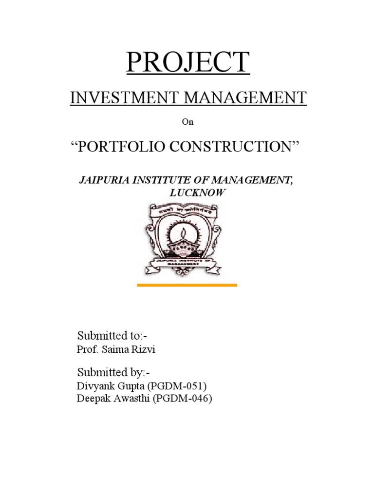 Project: Investment Management | PDF | Investment Management | Investing