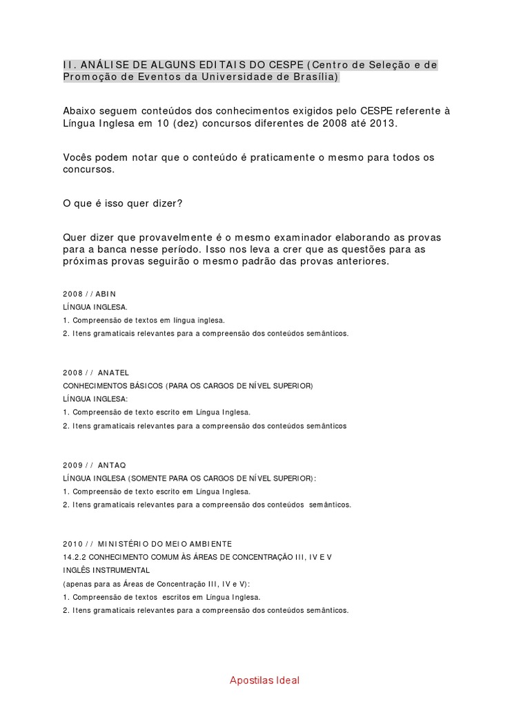 Gramatica Ingles PDF | Download grátis PDF | Assunto (gramática ...