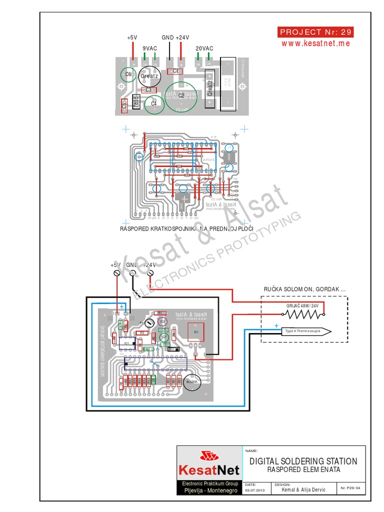 Digital Soldering Station Atmega8 Layout PDF | PDF