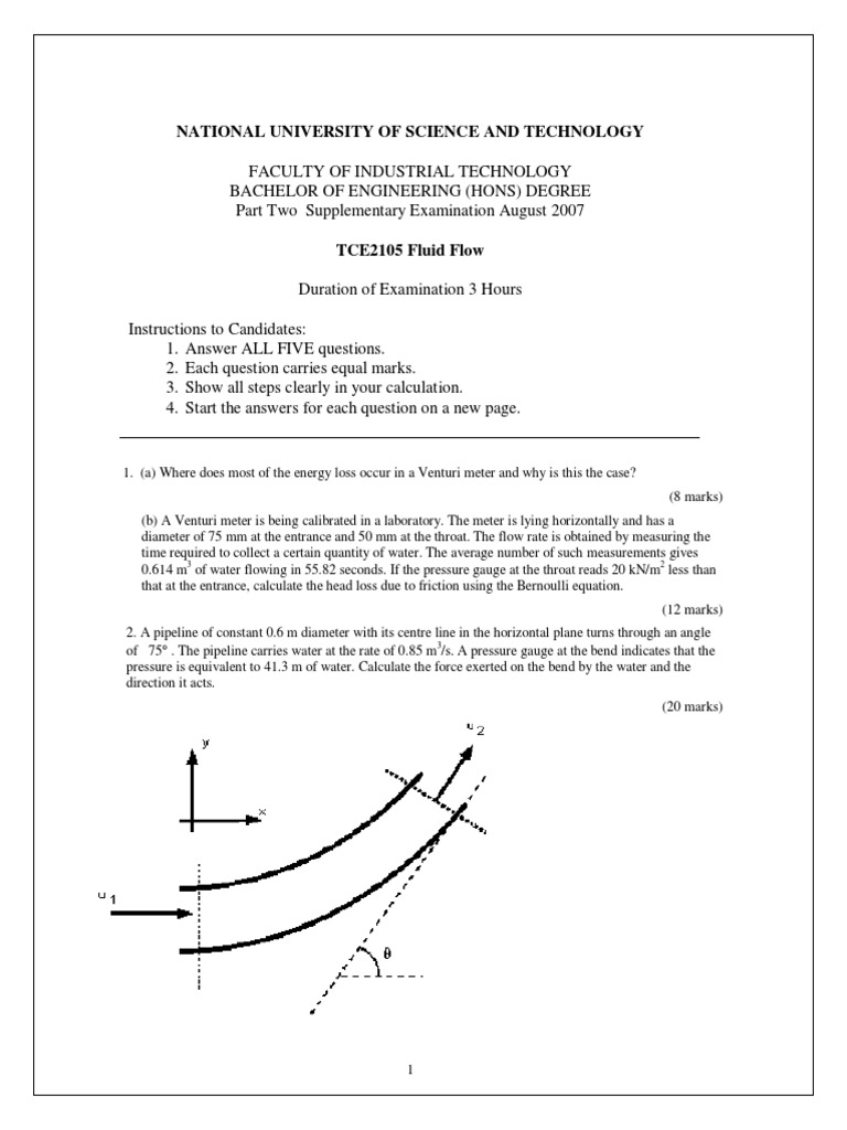 TCE 2105200708 Fluid Flow PDF | PDF | Fluid Dynamics | Boundary Layer