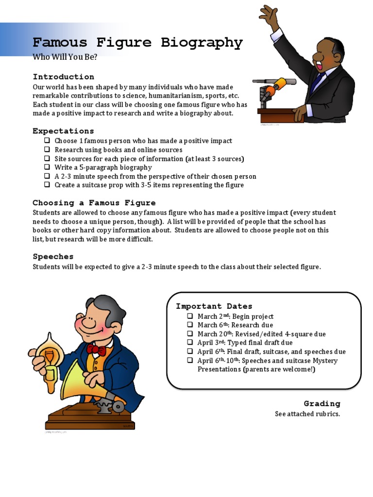 Famous Figure Biography | PDF | Paragraph | Word